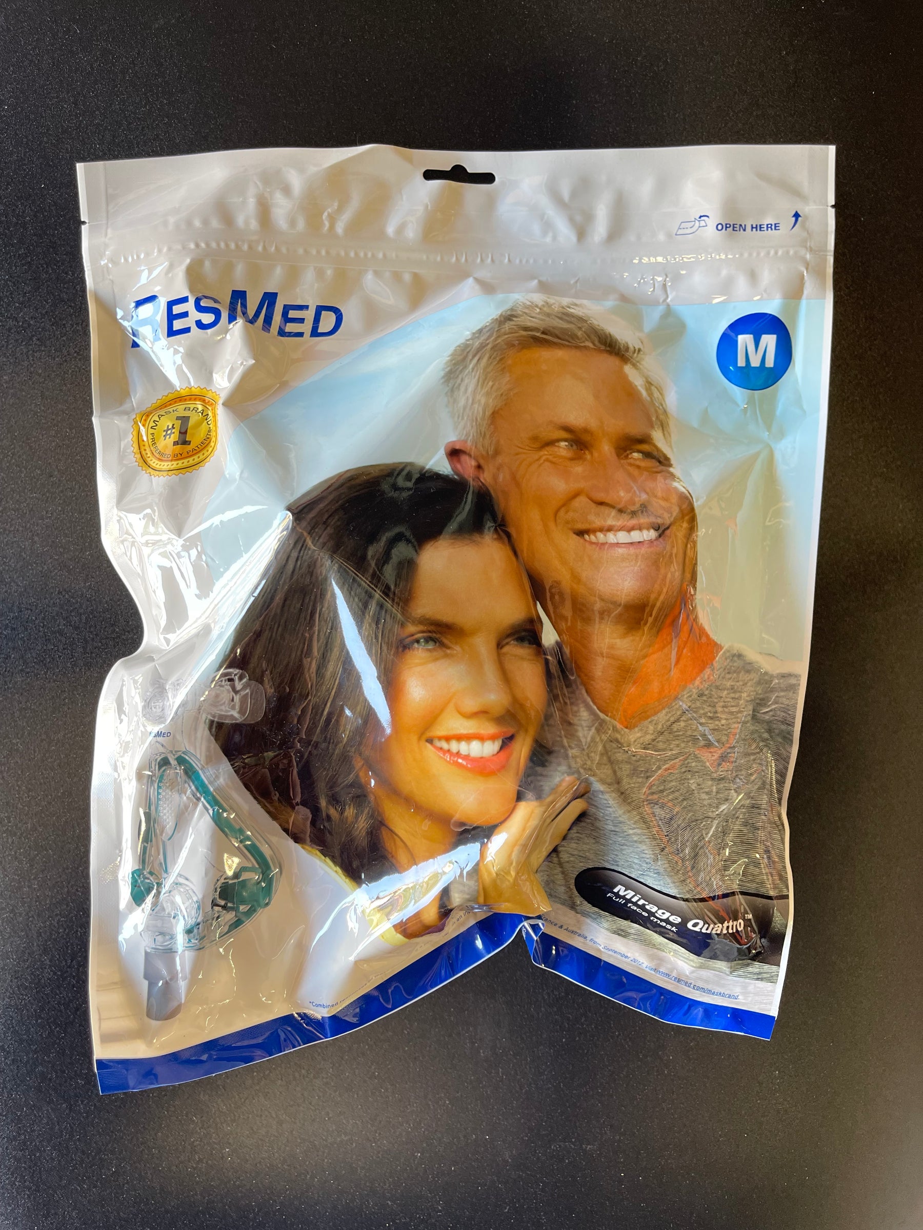 ResMed Mirage Quattro Full Face CPAP Mask with Headgear — RespFlow