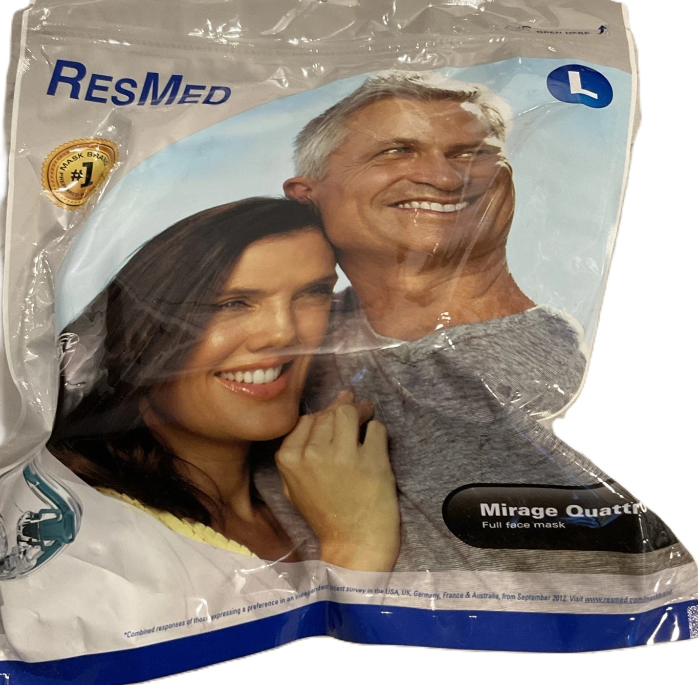 ResMed Mirage Quattro Full Face CPAP Mask with Headgear — RespFlow